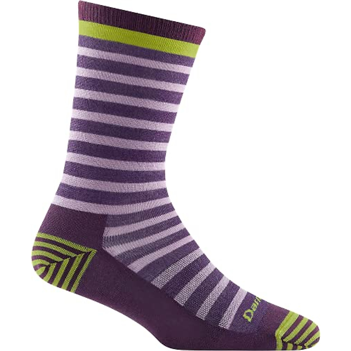 Darn Tough Women's Morgan Crew Lightweight Lifestyle Sock (Style 6039) - Purple, Large