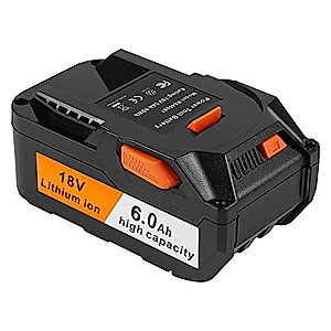 [1-Pack] 18V High-Output 6.0Ah! Battery for Ridgid 18 Volt Power Tools Battery R840087 R840083 R840086 R840085 R840084 AC840085 AC840086 AC840087P etc.
