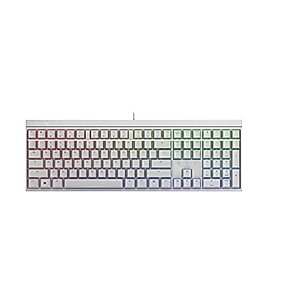 Cherry MX 2.0S Wired Gaming Keyboard with RGB Lighting Different MX Switching Characteristics: MX Black, MX Blue, MX Brown, MX RED and MX Silent RED (White - MX Silent Red Switch)