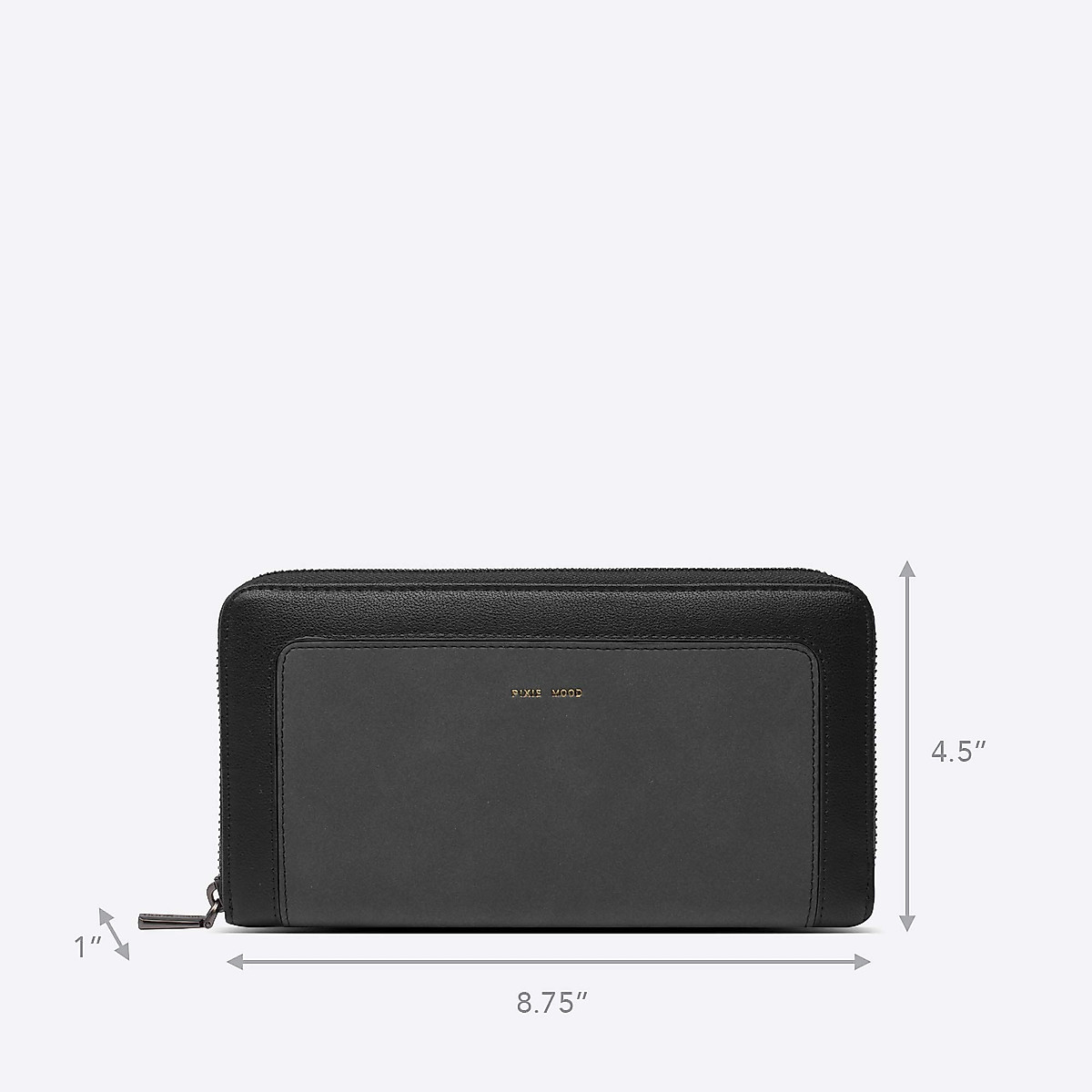 Pixie Mood Inc Pixie Mood Emma 8.75 x 4.5 Vegan Leather Zippered ID Card Wallet, Misty Rose