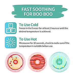 NEWGO Kids Ice Pack for Boo Boo, 3 Pack Gel Ice Pack Toddler Ice Pack for Children Kids Injuries, Pain Relief, Bruises, Swelling, Wisdom Teeth - 4.52" x 4.52"
