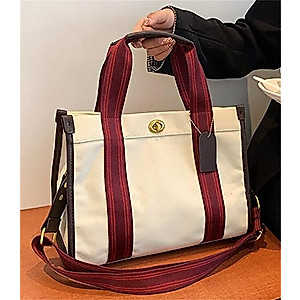 Women Tote Bag Canvas Shoulder Bag Satchel Hobo Handbag Fashion Crossbody Bag Purse Vintage Handbag Casual Small