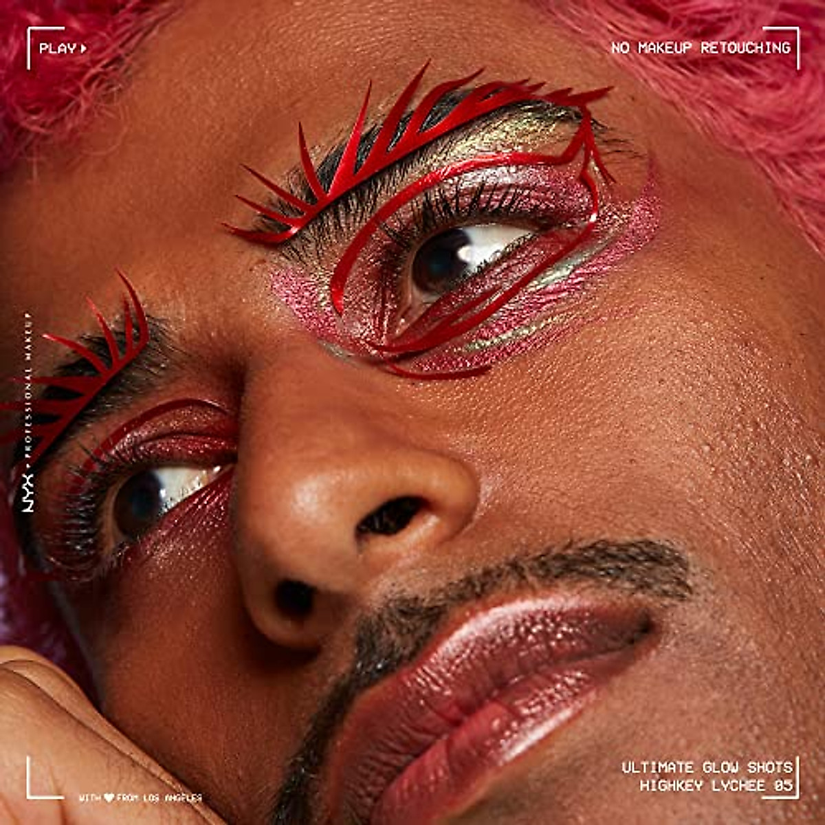 NYX PROFESSIONAL MAKEUP Ultimate Glow Shots, Liquid Eyeshadow, Long-Lasting Shimmer Eye Shadow with Vitamin C - Highkey Lychee