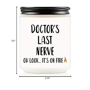 Thank You Doctor Gifts for Women Men, Doctor Appreciation Gifts, Funny Gifts for Doctor Retirement Birthday, Handmade Lavender Natural Soy Wax Candle Gifts for Doctor (7oz)