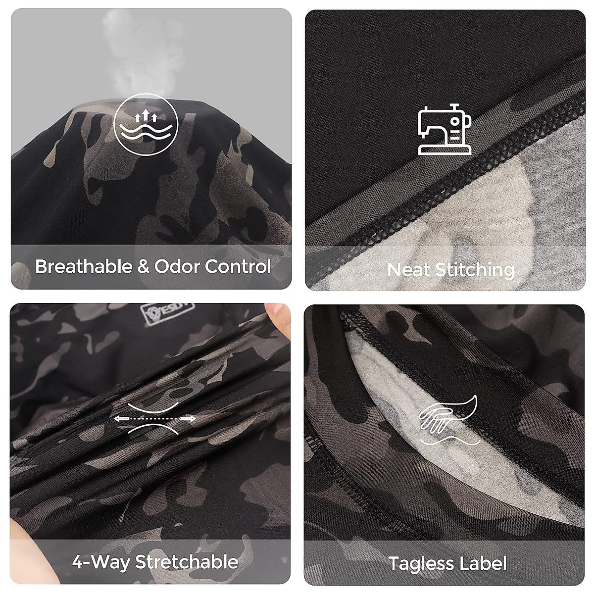 Long Underwear Mens-Long Johns for Men Winter Gear Fleece Base Layer Set Skiing Warm Top & Bottom