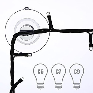 Saintrygo Christmas Light Suction Cup Mini Window Suction Hook Hanging Light Clip Xmas Suction Cup Clip No Tool Required for Christmas Decoration (100 Pieces)