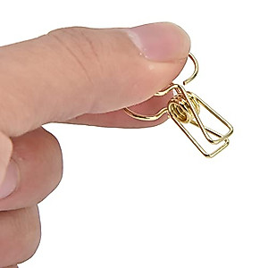 Chip Clips 20pcs, Hollowed 1.4in Bag Clips Food Clips Leaf Design Metal Bag Clips for Chips Electroplating Iron Wire Bag Clips Photo Clips Clothespins Clip for Food Bags, Laundry, Paper(Gold)