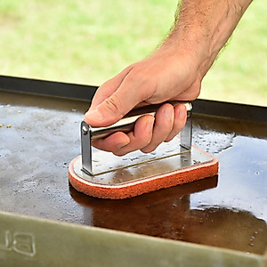 RTT Griddle Cleaning Kit for Blackstone 26 Pieces - Heavy Duty Grill Cleaner Kit with Grill Stone, Griddle Scraper, & Griddle Brush with Stainless Steel Handle - Easy to Use Flat Top Cleaning Kit