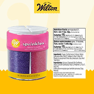 Wilton Colored Sugar Sprinkles Medley Baking Supplies, 4.4 oz, Bright Multicolored