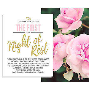 Mommy Milestone Wine Labels and Stickers, Great Baby Shower and Pregnancy Gift Ideas for Mom To Be, Funny Mom's First Moments After Having New Baby Girl or Boy – Set of 6 – By Harper & Ivy Designs