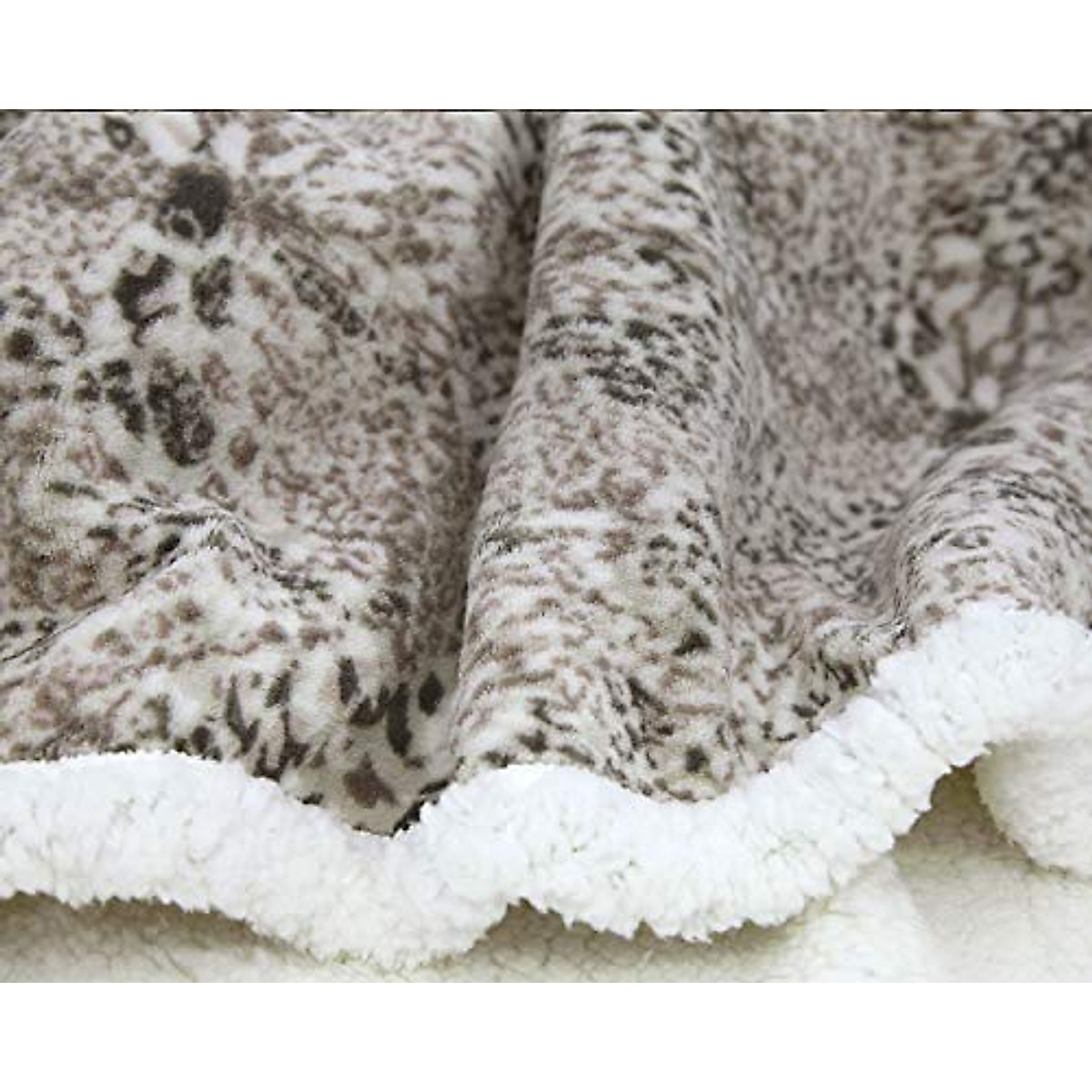 Marquess Hooded Throw Robe Wrap Ultra Soft Plush Coral Fleece & Sherpa Wearable Blanket with 2 Pockets Print Chic Lifestyle Gift 51 x 71'' (Beige Point)