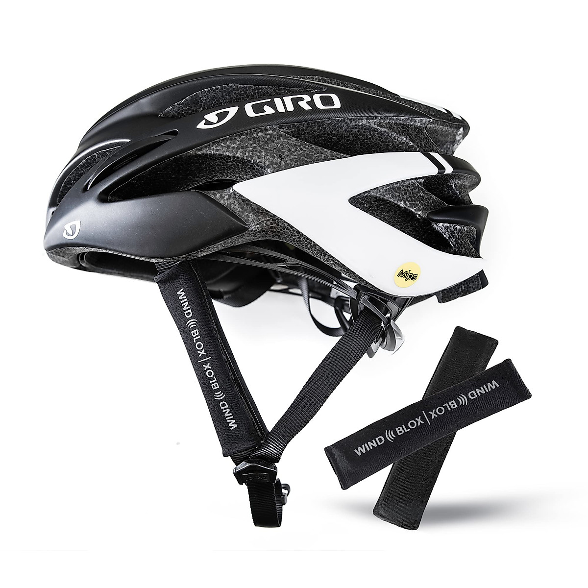 Wind-Blox Pro Noise Block Helmet Attachment Strap, Noise Reduction Bicycle Helmet Accessory, Wind Blocker Biking and Cycling Gear, Helmet Add-On with Adjustable Straps