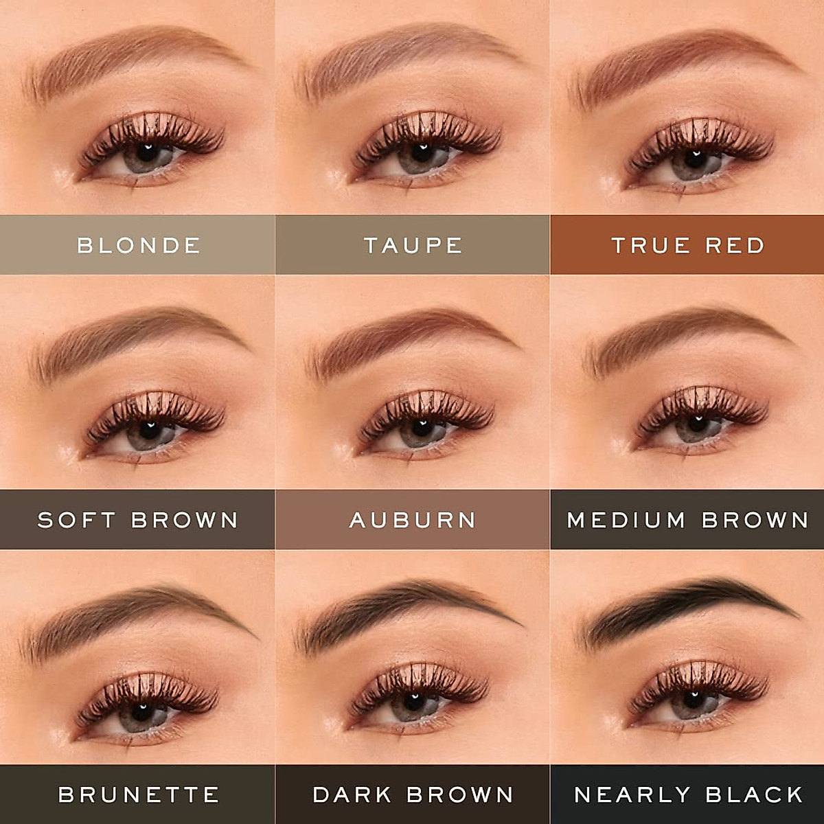 MADLUVV Eyebrow Stencil Kit - Easy-to-Use, Natural Look, 6 Popular Shapes, Used by Professionals - Includes Stamp, Stencils, Spoolie, and Travel Bag (Soft Brown)