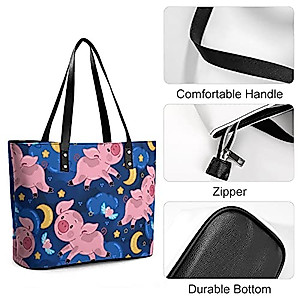 Womens Handbag Pigs Leather Tote Bag Top Handle Satchel Bags For Lady