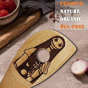 Nightmare Before Christmas Gifts - 5 Pcs Wooden Spoons for Cooking,Nightmare Before Christmas Kitchen Utensils Set,Wood Cooking Utensils set for Mothers Day Gifts