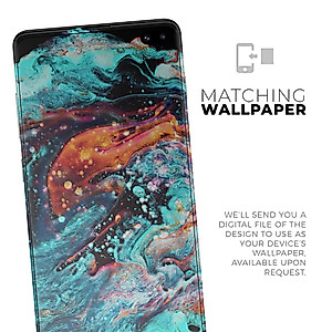 DesignSkinz Liquid Abstract Paint V21 Protective Vinyl Decal Wrap Skin Cover Compatible with The Samsung Galaxy S20 (Screen Trim & Back Glass Skin)