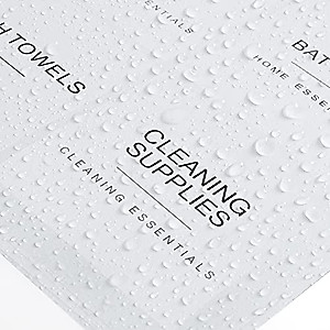 Cesun 156 Minimalist Laundry Labels for Jars - Waterproof Cleaning Supplies Labels for Containers - Laundry Detergent Labels - White Laundry Stickers Include Reference Sheet for Quick Indexing