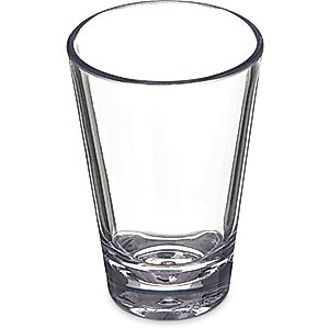 Carlisle FoodService Products Alibi Shot Glass Clear Glass for Restaurant, Kitchen, and Bar, Plastic, 3 Ounces, Clear