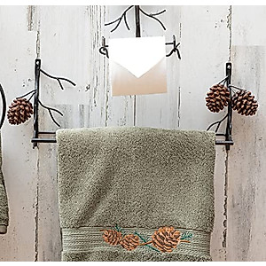 BLACK FOREST DECOR Woodland Pinecone Towel Bar