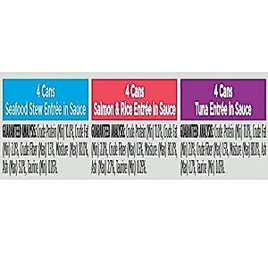 Nestle Purina Petcare 381023 36 oz Pro Plan Seafood Entrees Variety Pack (Pack of 12)