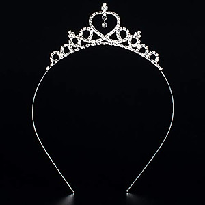 Girls Princess Crystal Tiara Crown For Birthday Party(Style1)