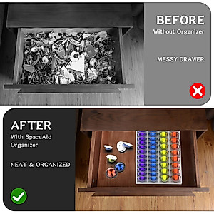 Coffee Pod Storage Holder Drawer Organizer for Nespresso Vertuo Capsule, Holder Tray Storage for Nespresso Pod, Compatible with 40 7.77fl oz or 56 1.35fl oz Pods for Kitchen Drawer, Office Countertop.