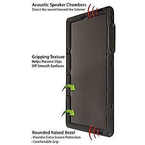 BobjGear Bobj Rugged Tablet Case for Lenovo Tab M10 HD 2nd Gen 10.1 inch Models TB-X306F, TB-X306X Kid Friendly (Bold Black)