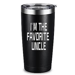 ARIABLE Birthday Gifts for Uncle From Niece, Nephew - Best Uncle Ever Fathers Day Gift for Uncle Present ideas, Cool 20 Ounce Funny Uncle Tumbler For Favorite Uncle, Special Cup Presents for Uncles