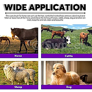 ZHYYLFF 2pack Double-Sided Stainless Steel Curry Comb for Horse—Curry comb—Horse Brushes for Grooming—Horse Curry Comb for Cleaning the Hair and Dirt of Horses, Cattle and Dogs.