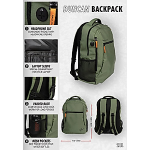 GORILLA WEAR Duncan Backpack - Army Green