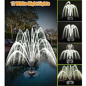 SZMP Floating Pool Fountain 2023 Upgraded, 6W Waterfall Fountain Light Show with 2 Sprinkler Modes, Pond Water Fountain for Above Ground Pool, Pond, Lake, Garden, Outdoor-32.8ft Power Cord & Adapter