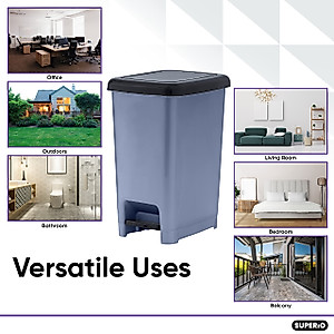 Superio Slim Pedal Trash Can