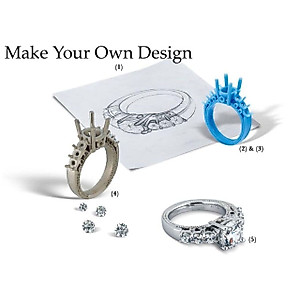 Gemone diamonds Moissanite Engagement Ring In Solid 14K White Gold & 925 Sterling Silver 2 CT Pear Cut Solitaire Women's Ring Wedding Ring Anniversary Ring Gift (White Gold, 12.5)