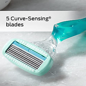 Schick Hydro Silk Moisturizing Razor Blade Refills for Women with Shower Hanger, 6 Count (Pack of 1)