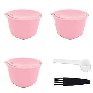 Coffee S Reusable Refillable Coffee Filter Cup Kit Accessory For Dolce Gusto Coffee S Reusable Refillable (3 cups + 1 spoon + 1 brush)