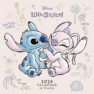 Lilo and Stitch Calendar 2024 - Month to a View Planner 30cm x 30cm - Official Merchandise