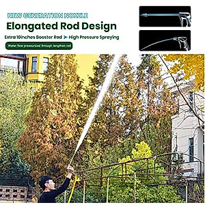 Garden Hose Nozzle, High Pressure Water Hose Nozzle Sprayer Head,fits 3/4” Garden Hose Thread,for Lawn & Garden,Washing Cars,Watering Garden,Cleaning,Showering Dogs&Pets