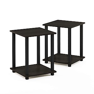 Furinno Just 3-Tier End Table and Simplistic Set of 2 End Table Bundle (2-Pack)