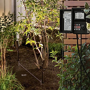 GOODSMANN 8PK Low Voltage Landscape Lighting Kits 8PK Floodlight & Spotlight 3W LED 200 Lumen Replaceable Bulbs 3000K Warm White 12V AC Tree Lights Garden Up Light Hardwired Lighting Cable Connectors