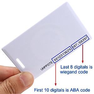 UHPPOTE Contactless 125kHz RFID Proximity Smart Card for Access Control & Time Attendance (1.8mm Thick, Pack of 50)