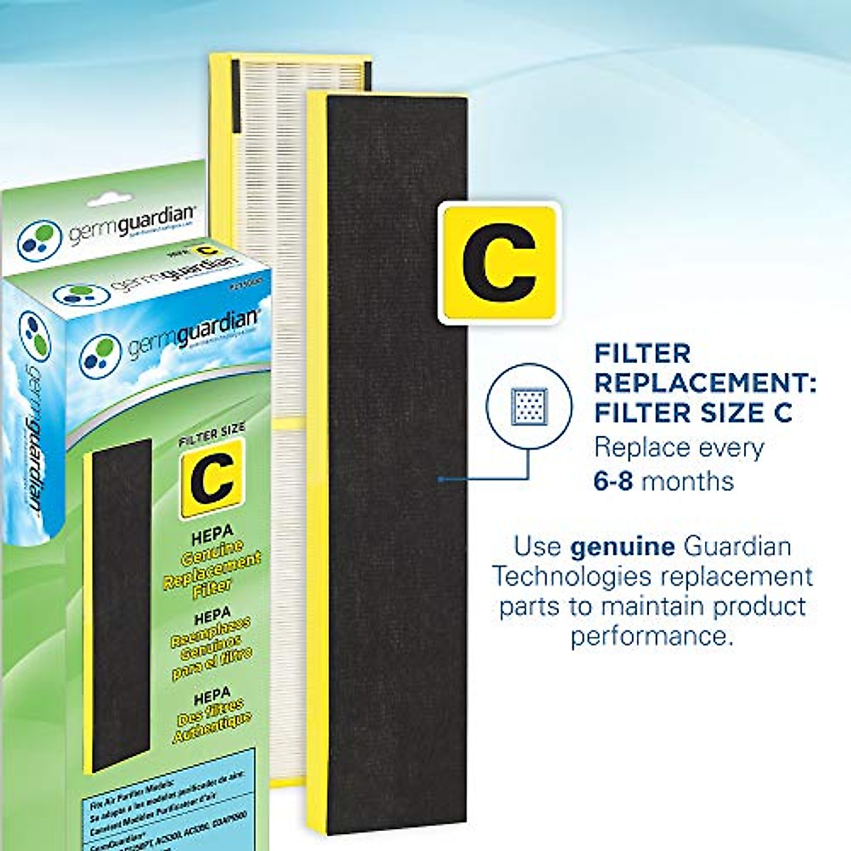 Germ Guardian Wi-Fi Bluetooth Smart Voice Control Air Purifier, UV Light Sanitizer Eliminates Germs, Mold, Odors, True HEPA Filters Allergies, Pollen, Smoke, Dust, Pet Dander, 28 inch, CDAP5500BCA