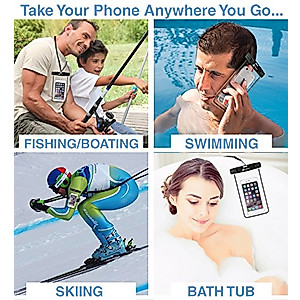 ⚡ [ PREMIUM QUALITY ] Universal Waterproof Phone Holder with ARM BAND & LANYARD - Best Grade Water Proof, Dustproof, Snowproof Case for iPhone 12 Pro Max, 12 Mini, S21 Ultra, S20, OnePlus 8, Pixel 5