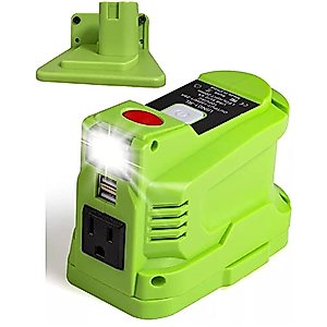 Alian for Ryobi USB Charger Adapter,for Ryobi 150 Watt Powered Inverter,18V DC to AC 110V 120V Converter,Adaptor for Ryobi 18V Battery,Car Inverter as Generator with LED Light,Power Tool Inverter