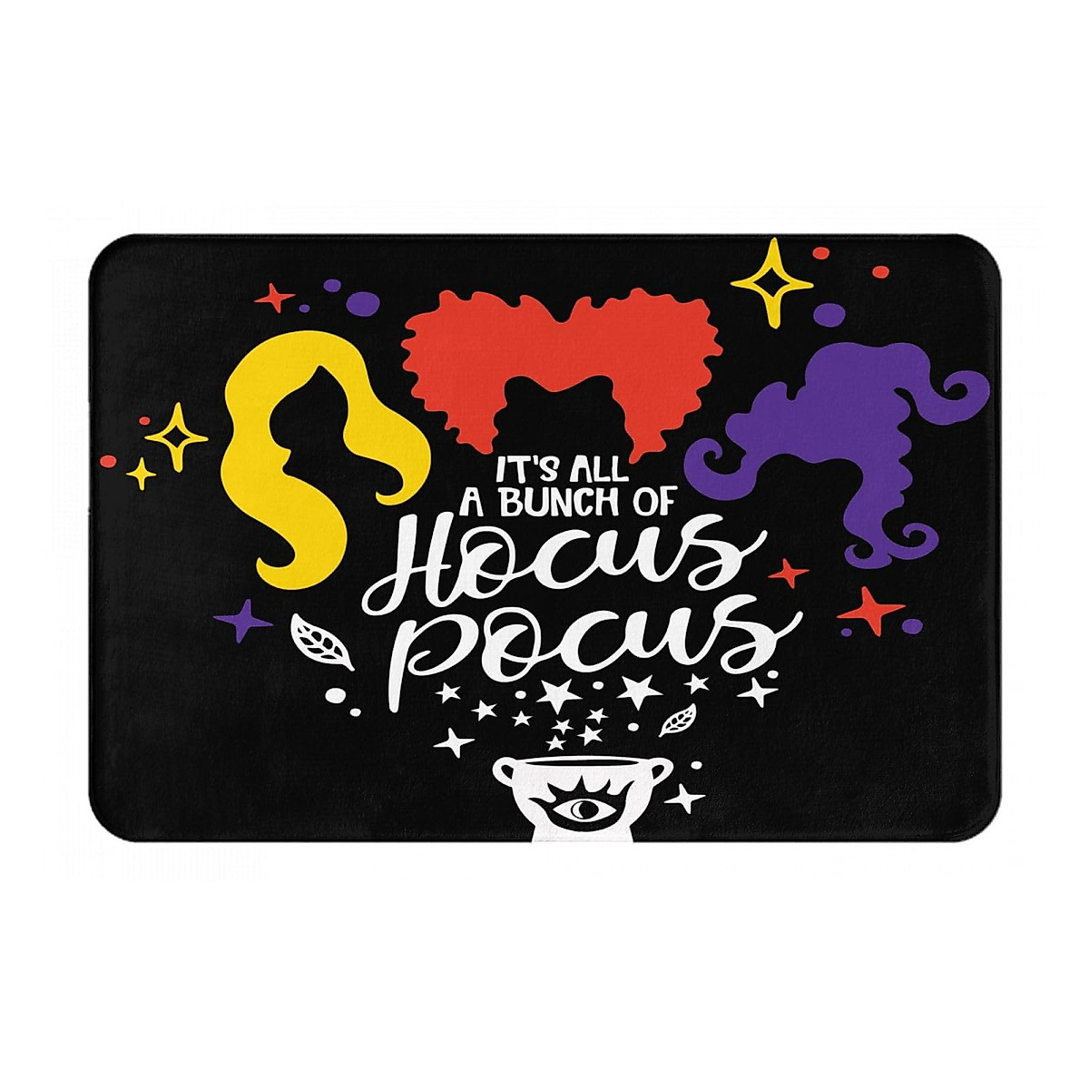 Bath Mat for Bathroom Sanderson Sisters Halloween Hocus Pocus Rugs Shower Mats Memory Foam Rug Non Slip Floor Small Carpet Soft Light Absorbent Washable for Home Hotel Decor 15.7 X 23.6 inch