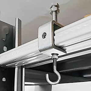 10 Pcs 304 Stainless Steel C Clamp Mini Tiger Clamp 1Inch Heavy Duty Metal U Clamps with Stable Wide Jaw Opening for Mounting Metal Working Woodworking(10 Pcs, 1 3/16 Inch)