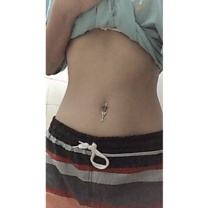 MODRSA Fake Belly Ring Clip on Belly Button Rings Fake Belly Ring and Fake Nose Ring Fake Belly Piercing Fake Belly Button Ring Fake Belly Button Piercing