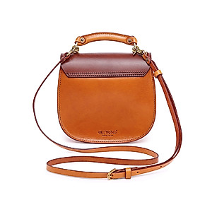 OLD TREND Genuine Leather Halibut Crossbody Bag (Cognac)