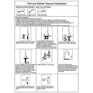 Elegant Slimmed Pull-Out Kitchen Faucet of 18" Height for Island & Laundry Sink with 360° Rotating Spout, Rust-Resistant, Single Lever and Lead-Free (Chrome)