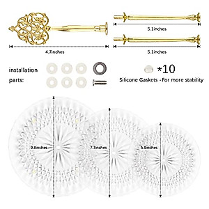 Lucky Will 3 Tier Acrylic Cupcake Stand Dessert Serving Tray for Birthday Tea Afternoon Cake Stand for Kid's Party Supplies Favors Wine Festival