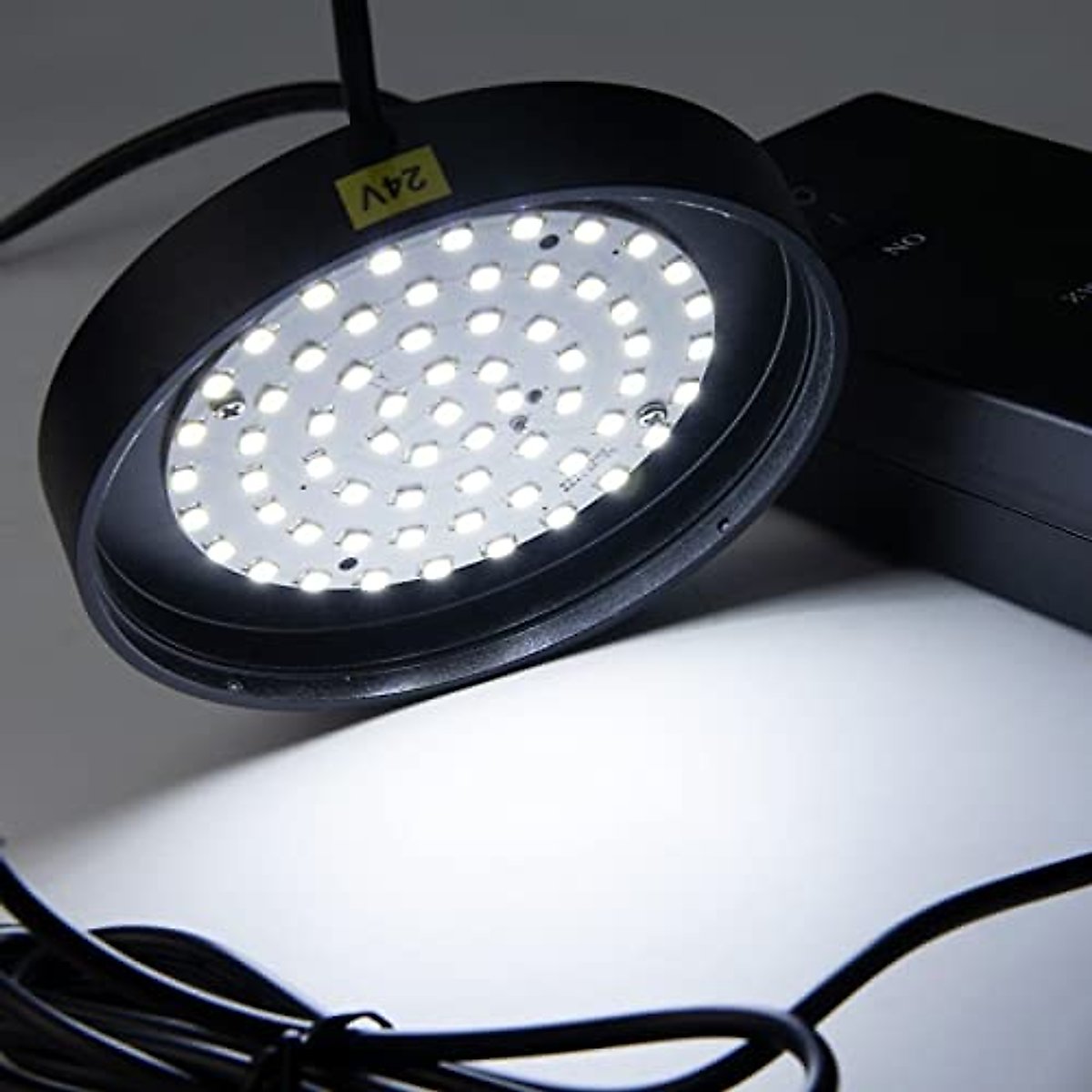ZTBH Microscope Accessories Kit 50-75mm Stereo Microscope Bottom Light Lamp, Round Light Source, LED Backlight Illuminator AC90V-240V Microscope Slides (Magnification : 70mm)